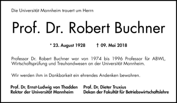 Traueranzeigen von Robert Buchner | Trauerportal Ihrer Tageszeitung
